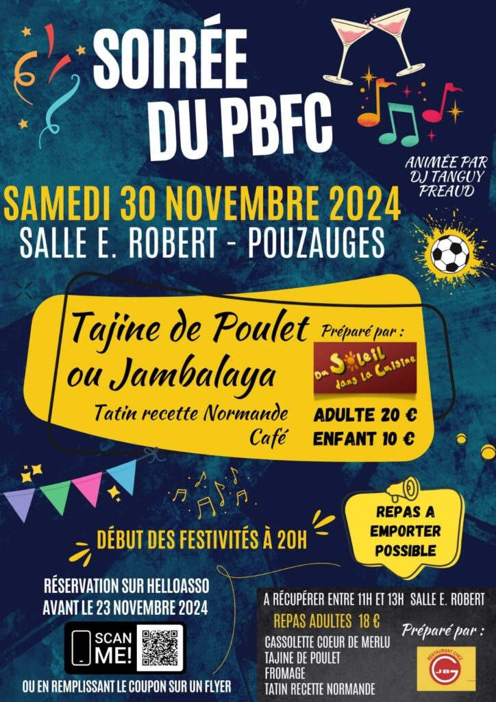 Repas PBFC - PBFC Pouzauges Bocage